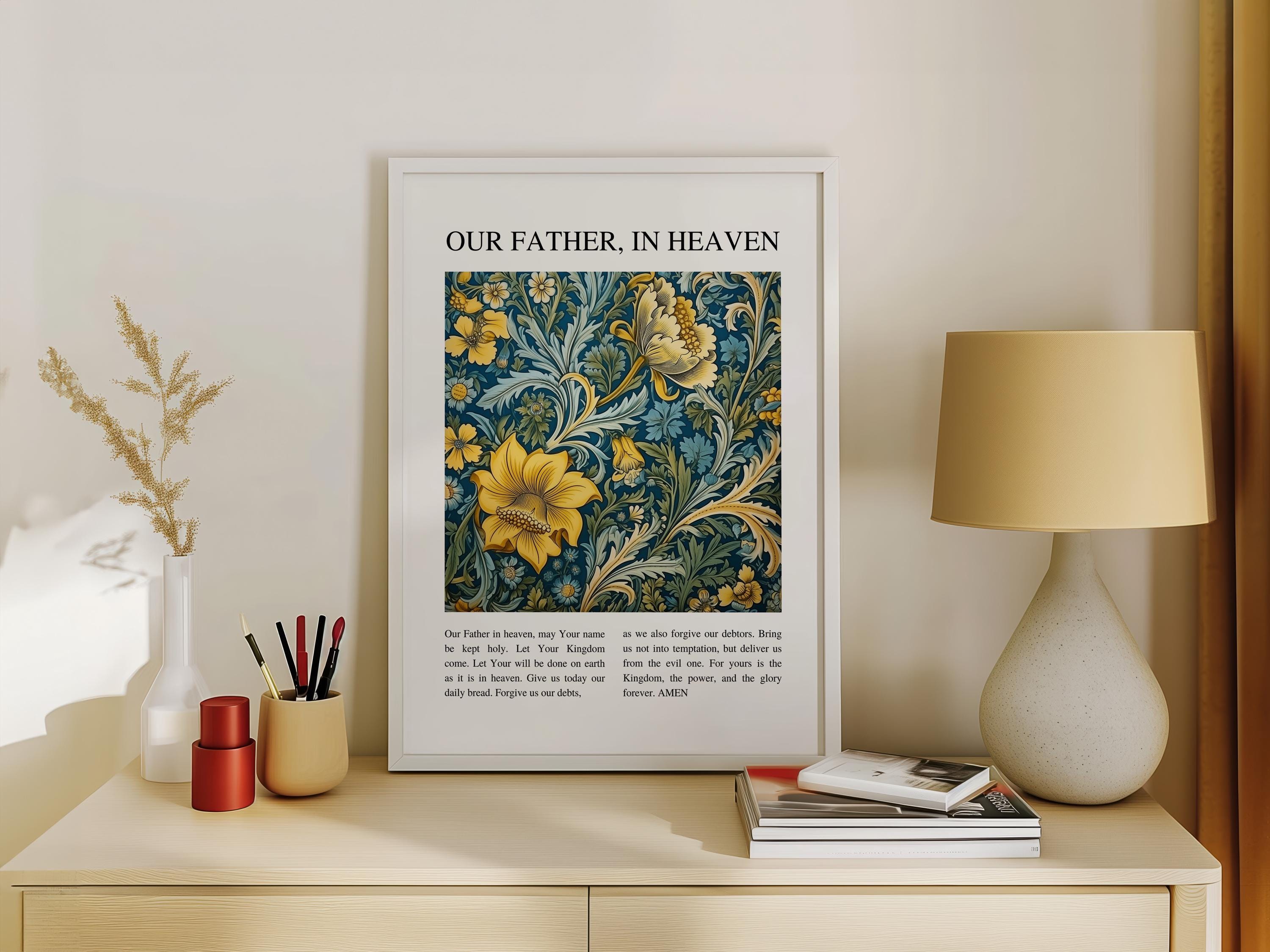 Lord’s Prayer Botanical Printable Wall Art, Our Father, 18x24 2:3 - Etsy