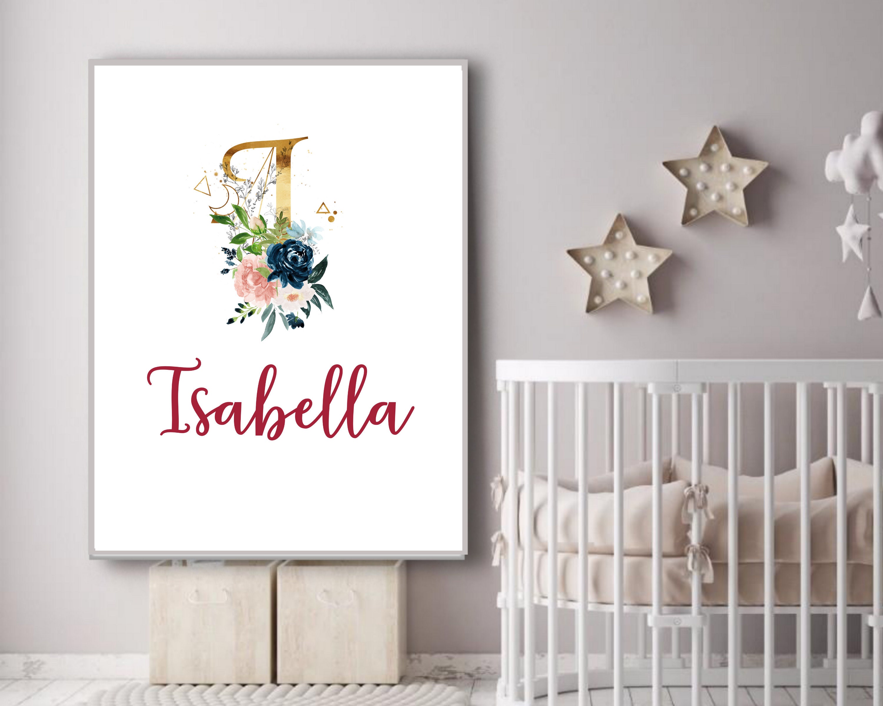 Isabella Baby Name Meaning Wall Art Printable Baby Girl | Etsy