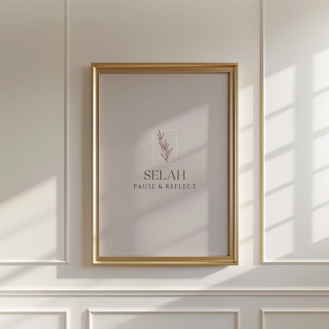 Selah Scripture Print: Minimalist Christian Wall Art (digital Download ...