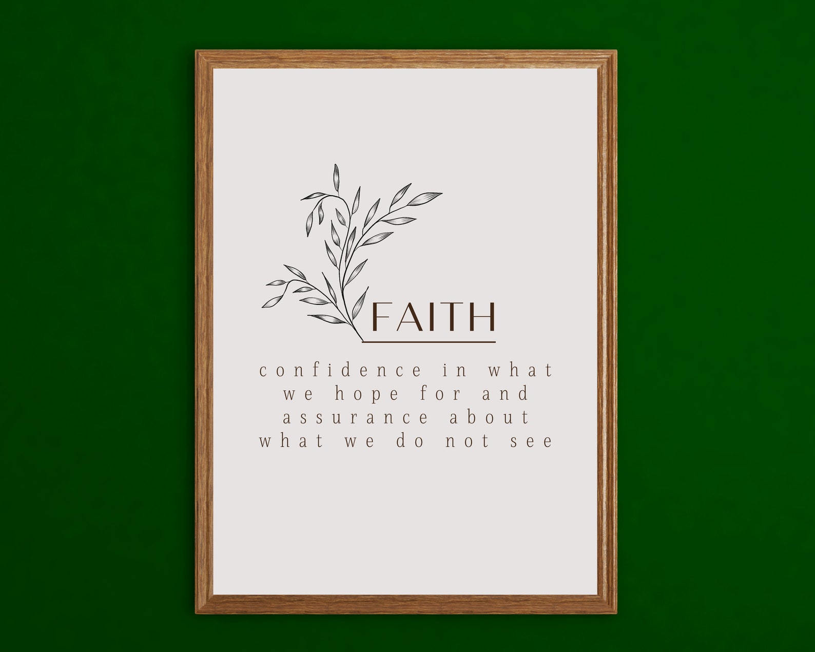 Faith Definition Christian Wall Art Printable Baptism Gift - Etsy