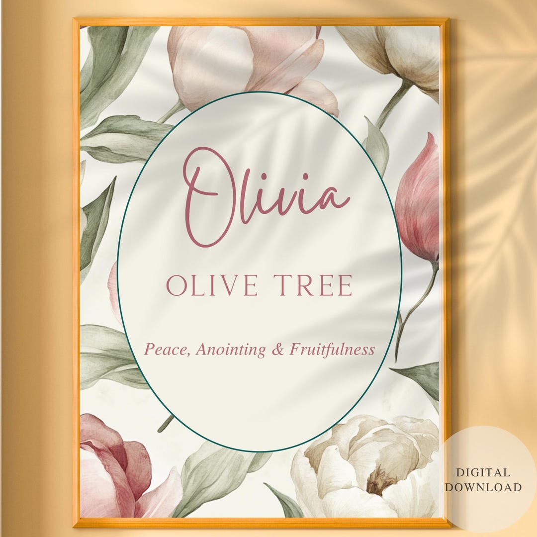 PERSONALIZED Olivia Baby Name Wall Art Printable Nursery Wall Décor ...