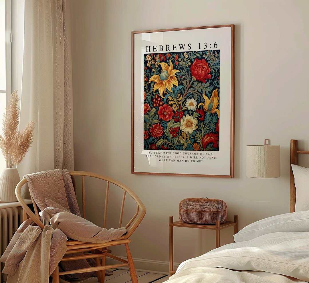 Hebrews 13:6 Wall Art – the Lord is My Helper – Vintage Christian ...