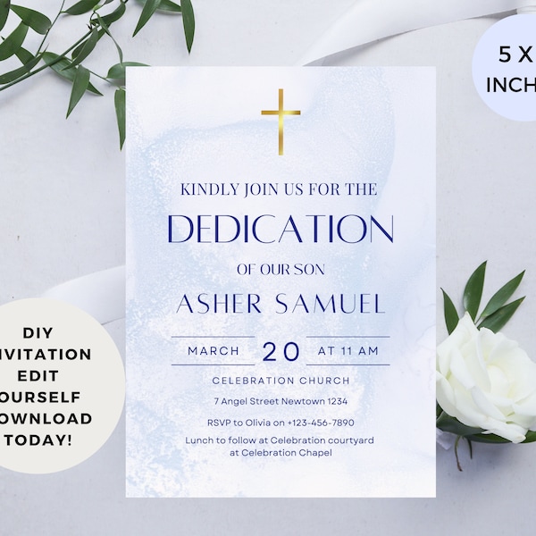 Baby Dedication Invitation - Etsy
