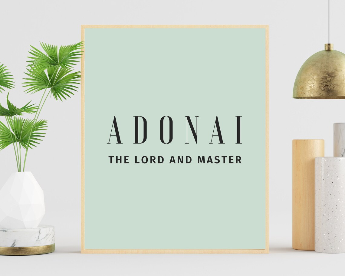 Adonai Name of God Printable Wall Art the LORD and Master - Etsy