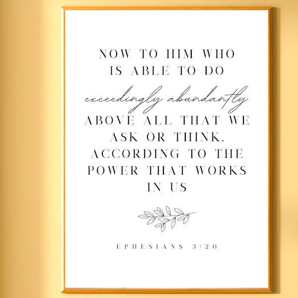 Ephesians 3 20 - Etsy
