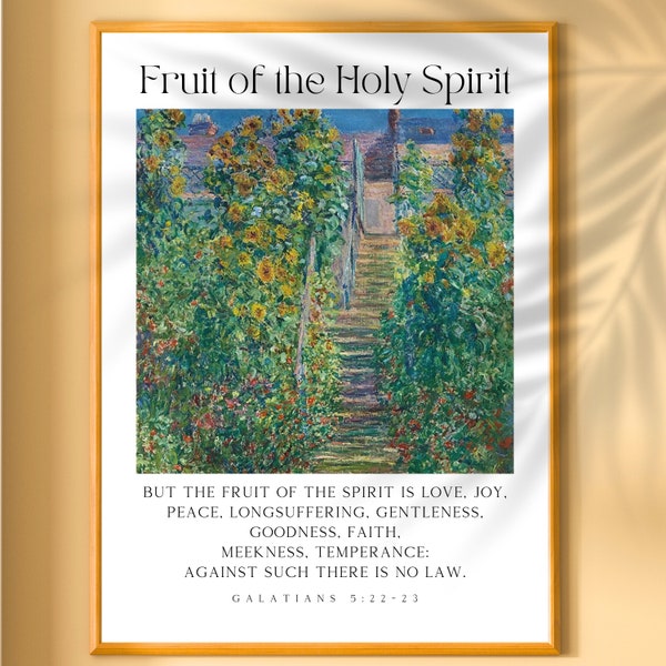 Fruit of the Spirit Printable, Galatians 5:22 23, Vintage Bible Verse ...