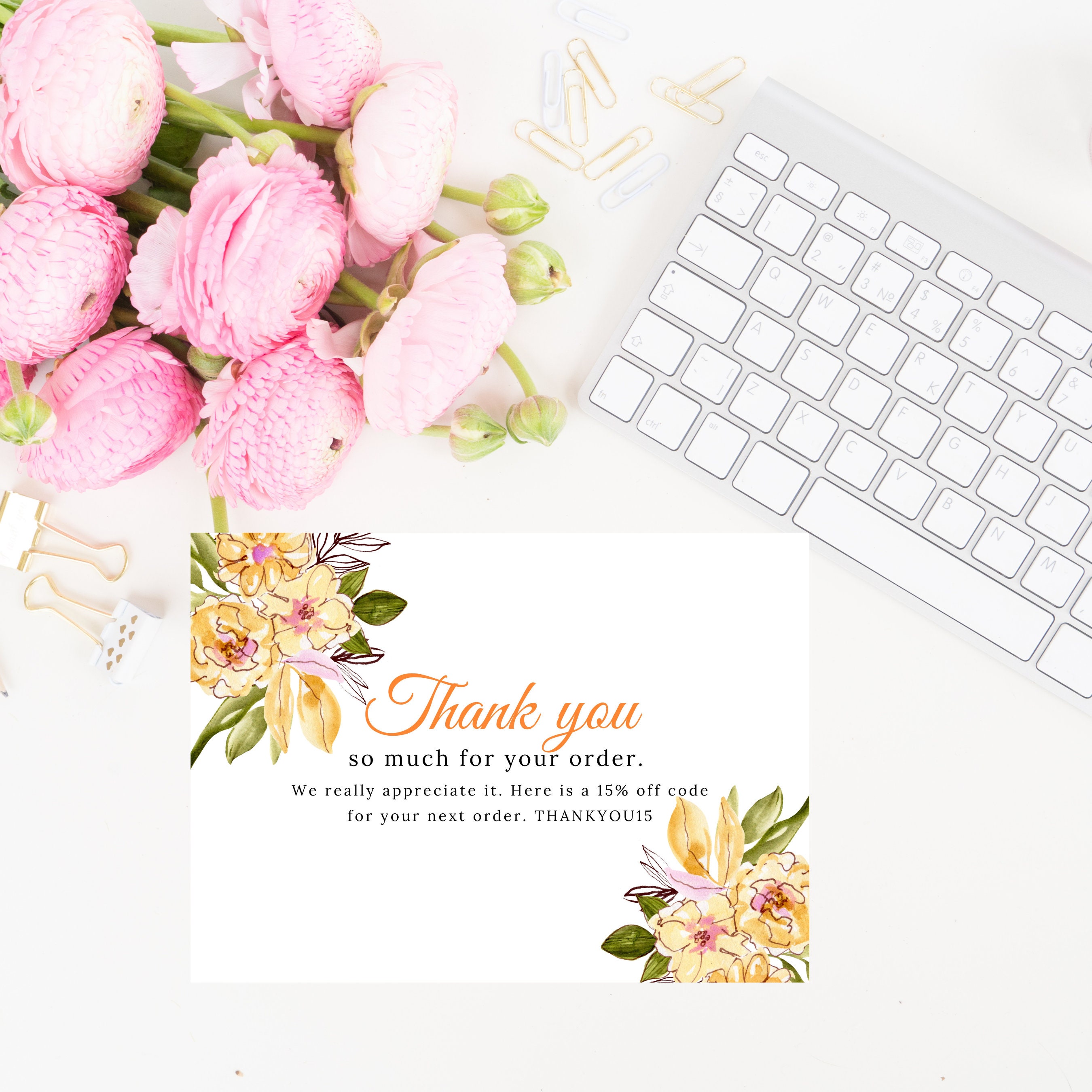 Etsy Shop Thank You Cards Online Shop Order Insert Cards Etsy