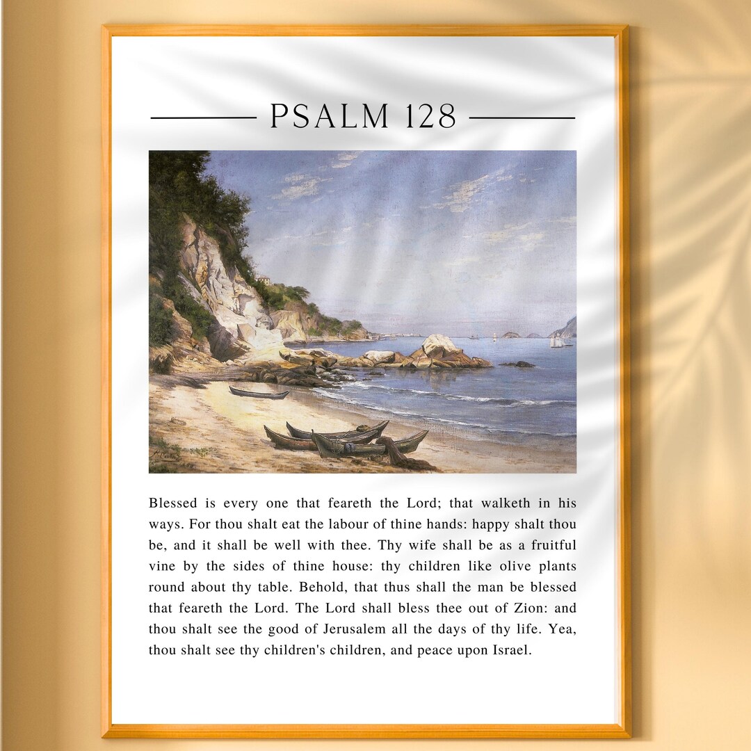 New Home Bible Verse Decor Poster Psalm 128 Baptism Gift Ideas ...