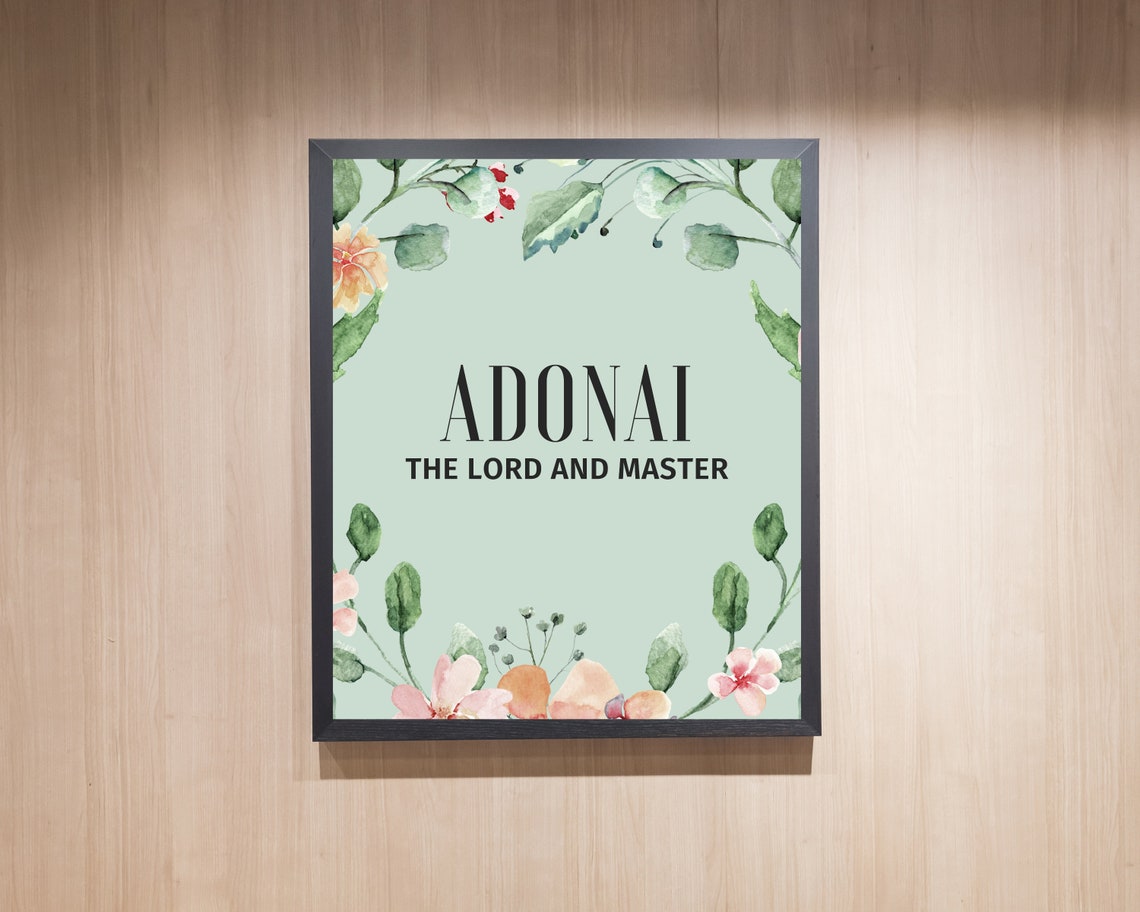 Adonai Name of God Wall Art Printable Hebrew Name of God - Etsy UK