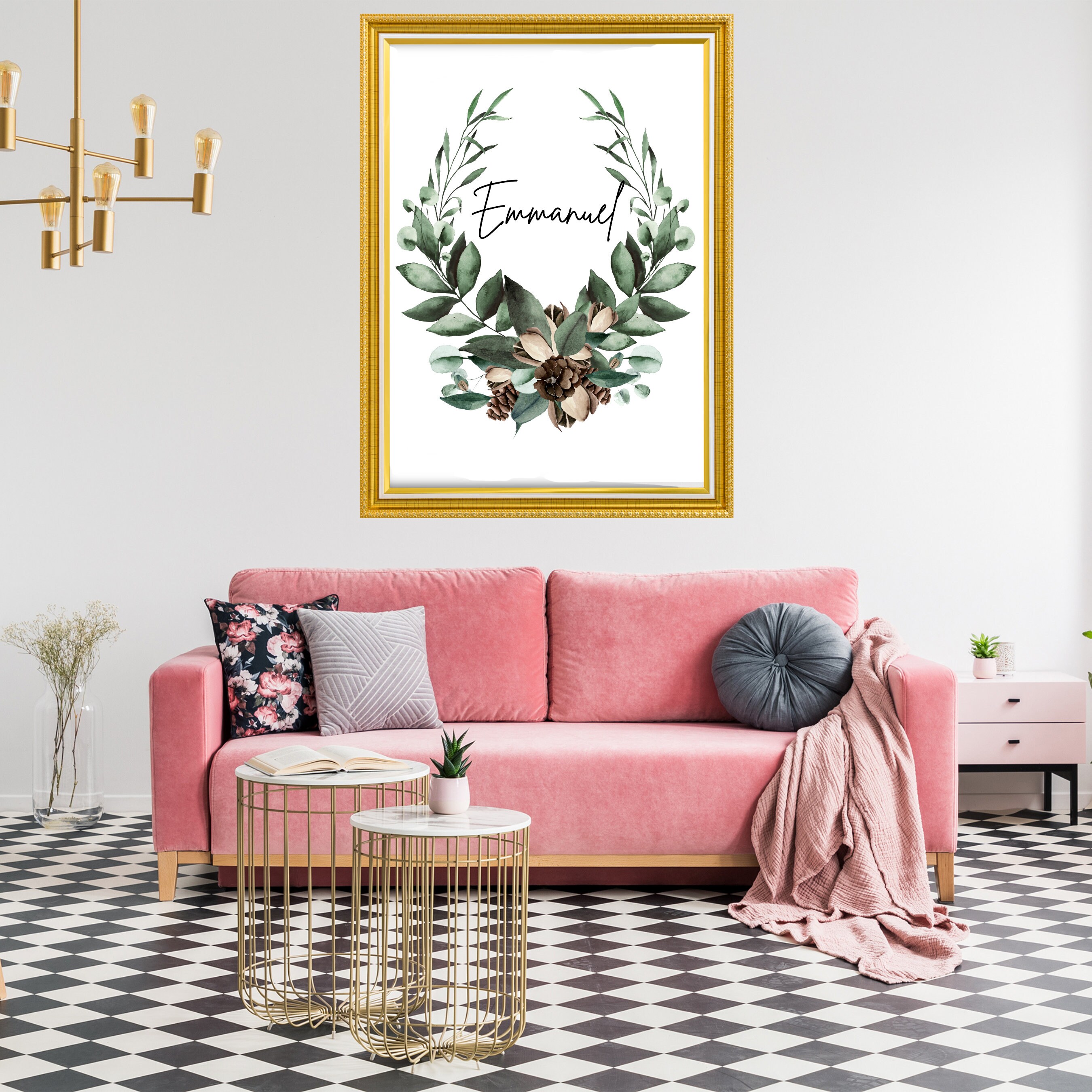 Emmanuel Christmas Wall Art Printable Christmas Wall Decor | Etsy