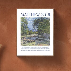 Well Done, Thou Good and Faithful Servant Bible Verse Wall Art Matthew ...
