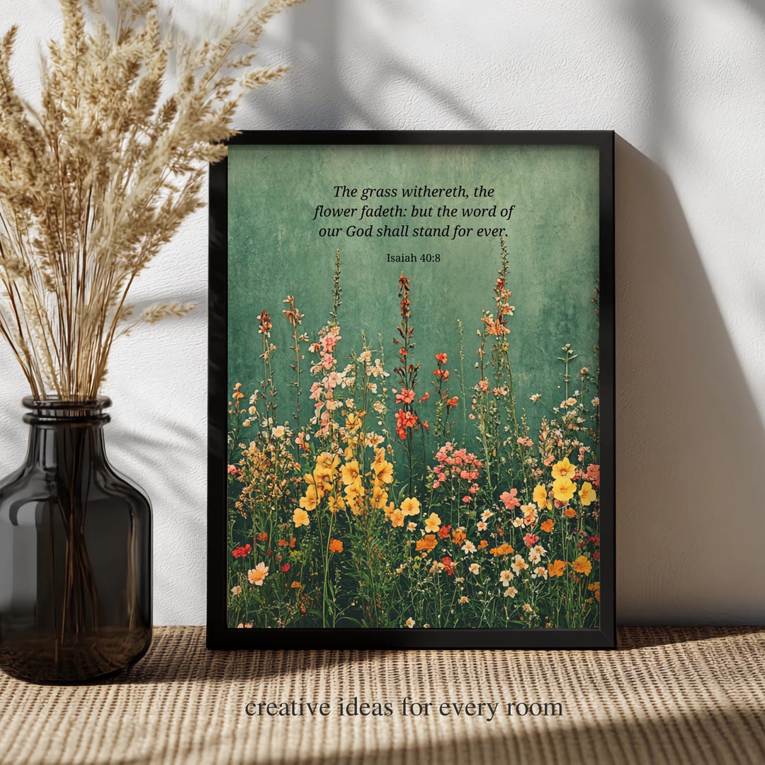 Isaiah 40:8 Wall Art Printable, the Word of God Stands Forever ...