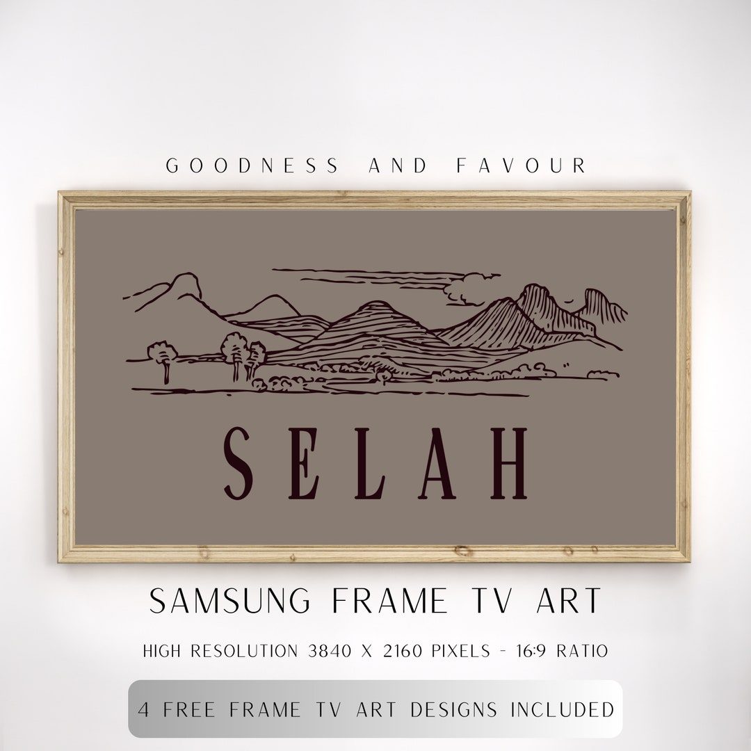 Selah Christian Samsung Frame TV Art Bible Verse Frame TV Minimal Selah ...