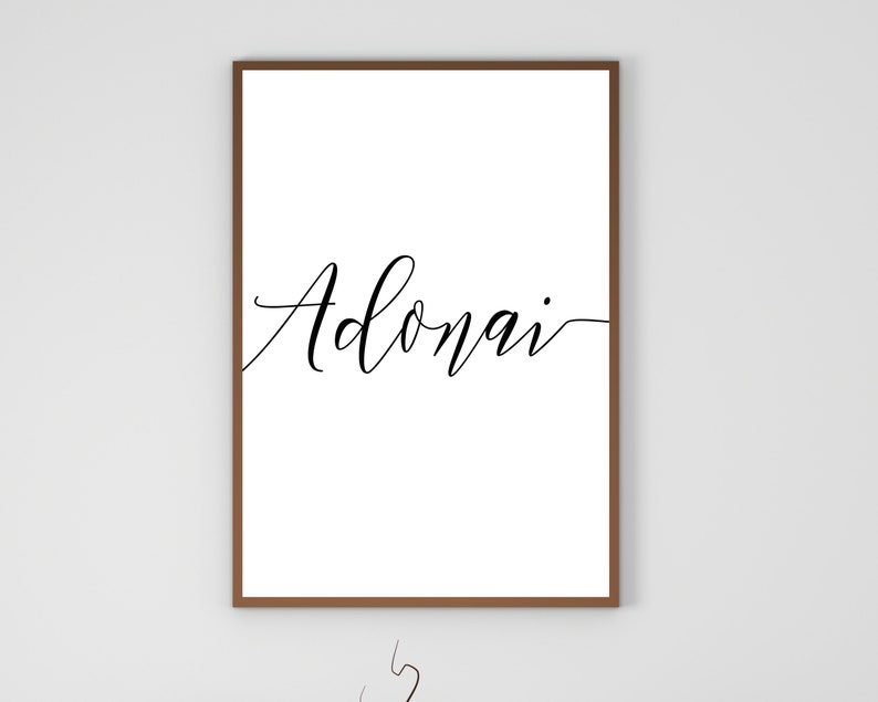 Adonai Wall Art Name of God Hebrew Names of God Adonai - Etsy Australia