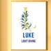 Custom Luke Name Meaning Print, Personalized Luke Gift, Blue Custom ...