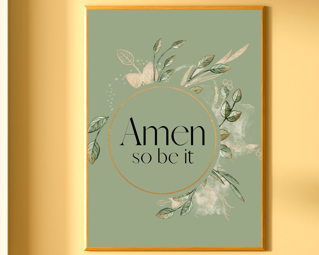 AMEN Let Be so Wall Art Poster AMEN Sign Modern Christian - Etsy
