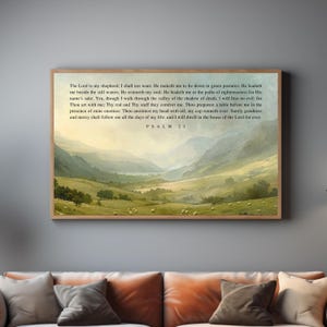 Psalm 23 Landscape Scripture Wall Art Printable Bible Verse Quote ...