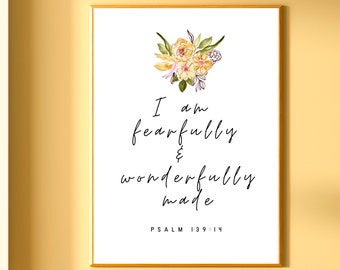 I Praise You for I Am Fearfully and Wonderfully Made Sign Psalm 139:14 ...