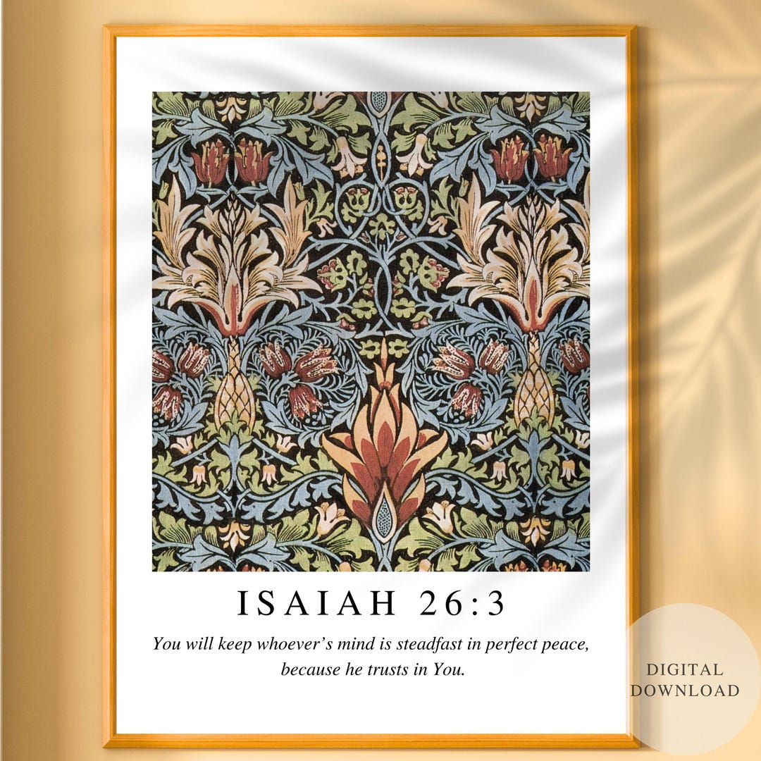 Isaiah 26:3 You Will Keep Him in Perfect Peace Vintage Christian Wall ...