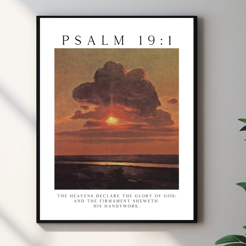 The Heavens Declare the Glory of God Scripture Wall Art, Psalm 19:1 ...