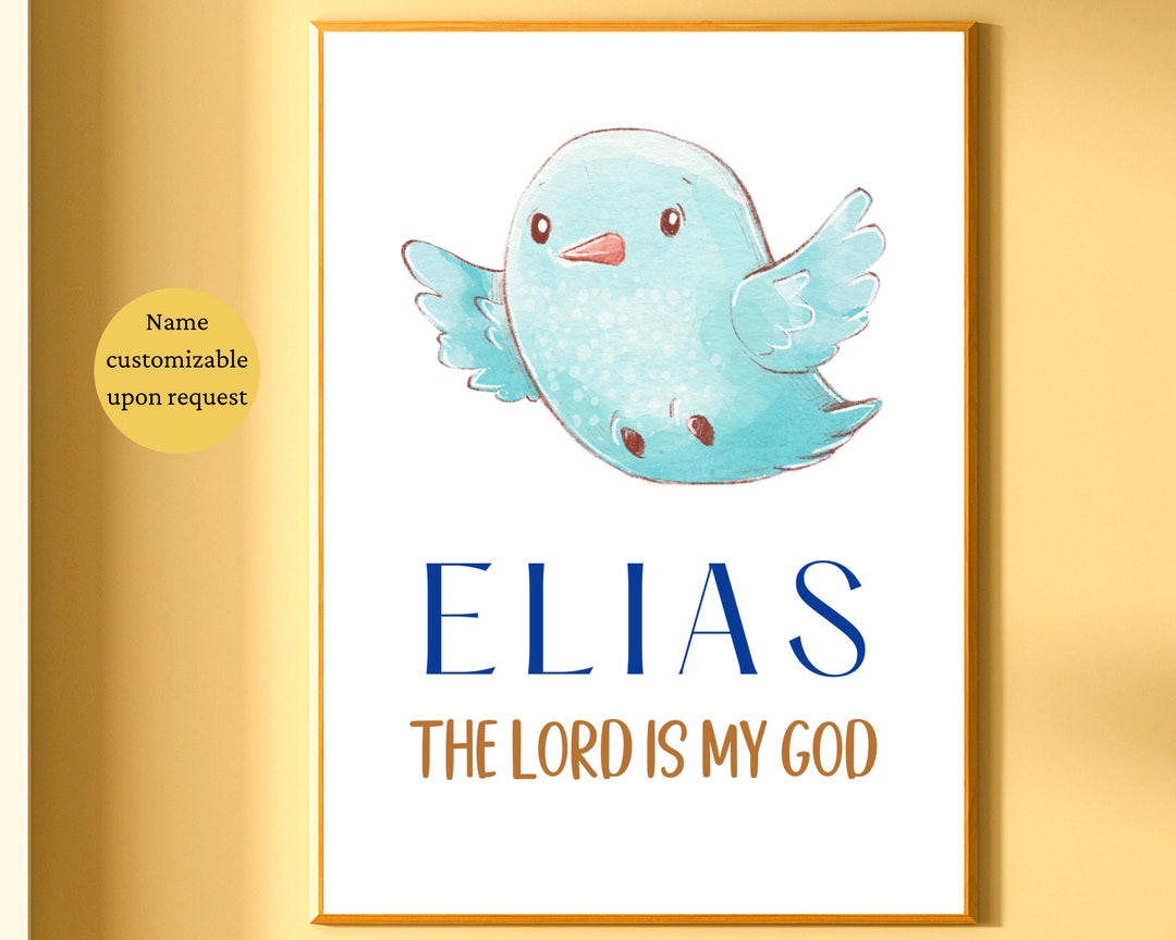 Personalized Baby Name Sign ELIAS Baby Name Meaning Wall Art - Etsy