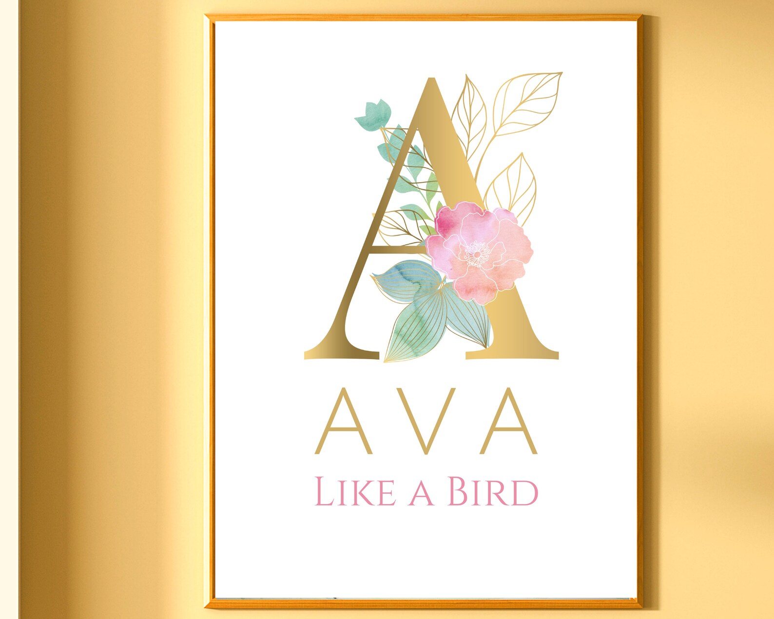 Custom Name Sign AVA Baby Name Print Free Customization With - Etsy UK