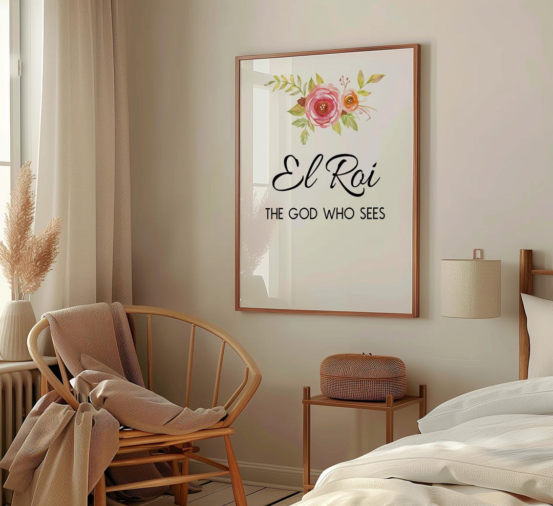 El Roi Wall Art Printable – the God Who Sees Scripture Decor, Christian ...