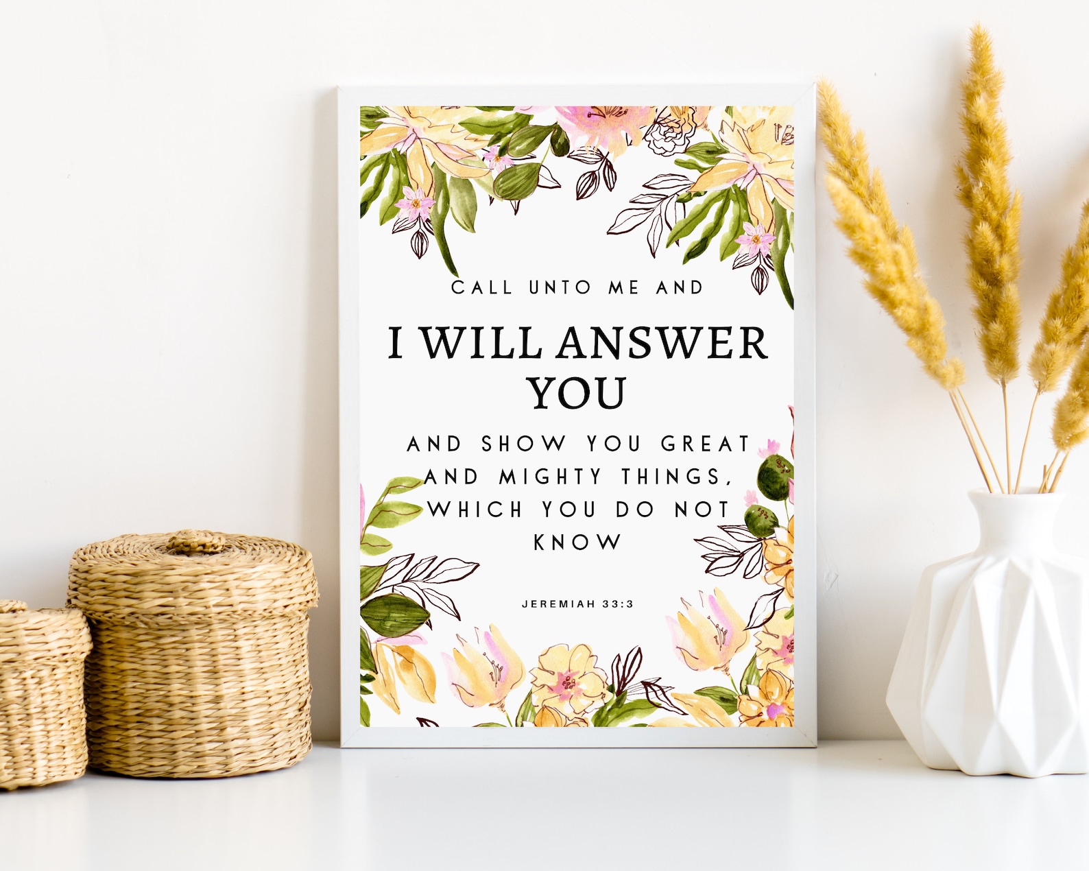 Jeremiah 33:3 Call Unto Me and I Will Answer You Bible Verse - Etsy