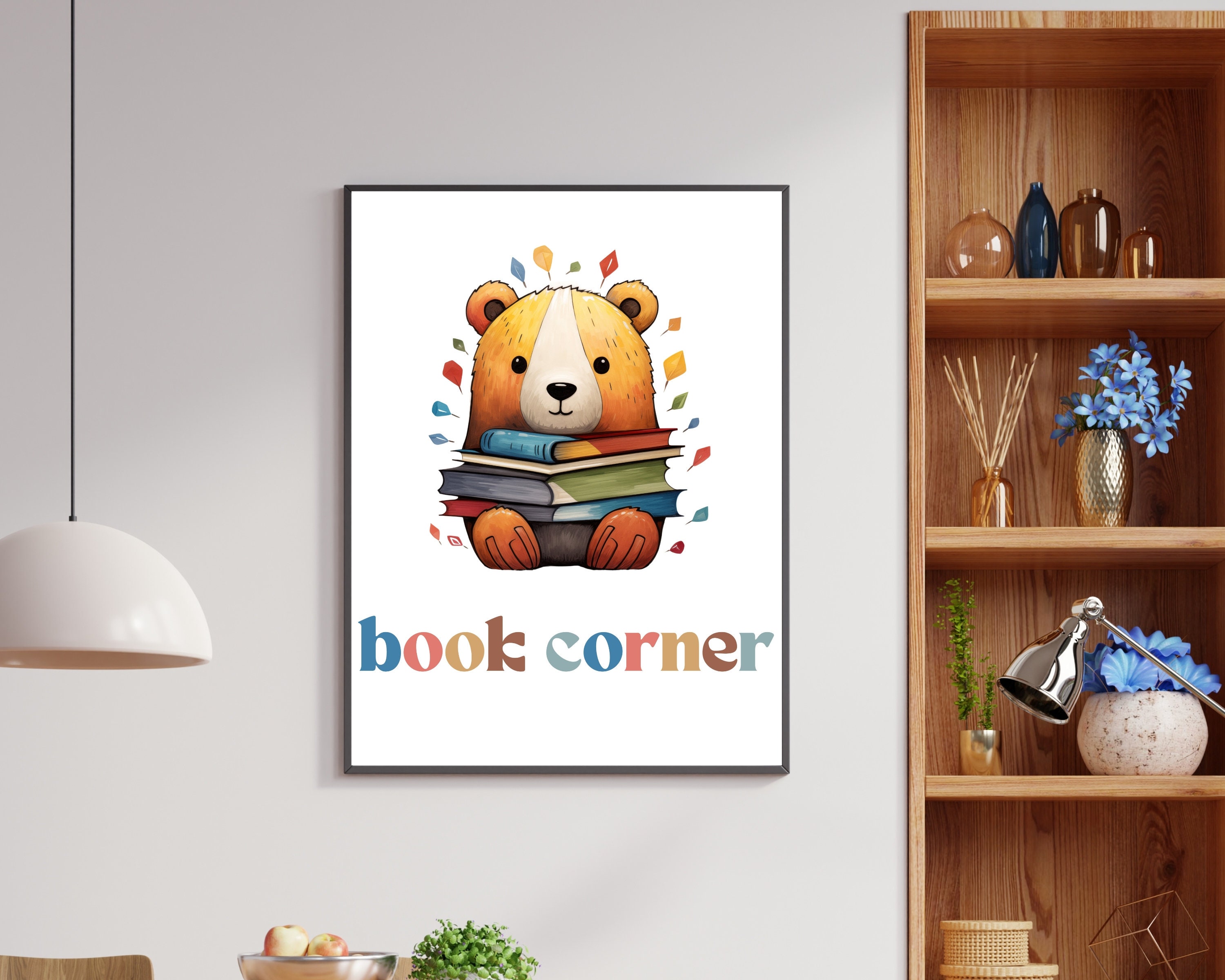 Book Corner Printable for Home School Reading Poster Cute - Etsy