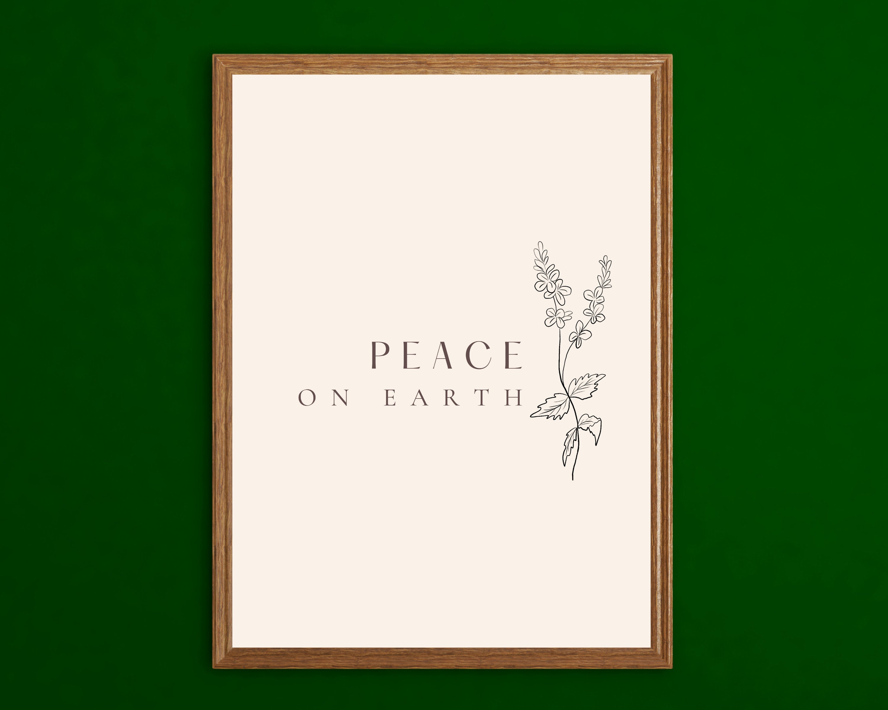 PEACE on Earth Wall Art Printable Bible Verse Printable Wall - Etsy