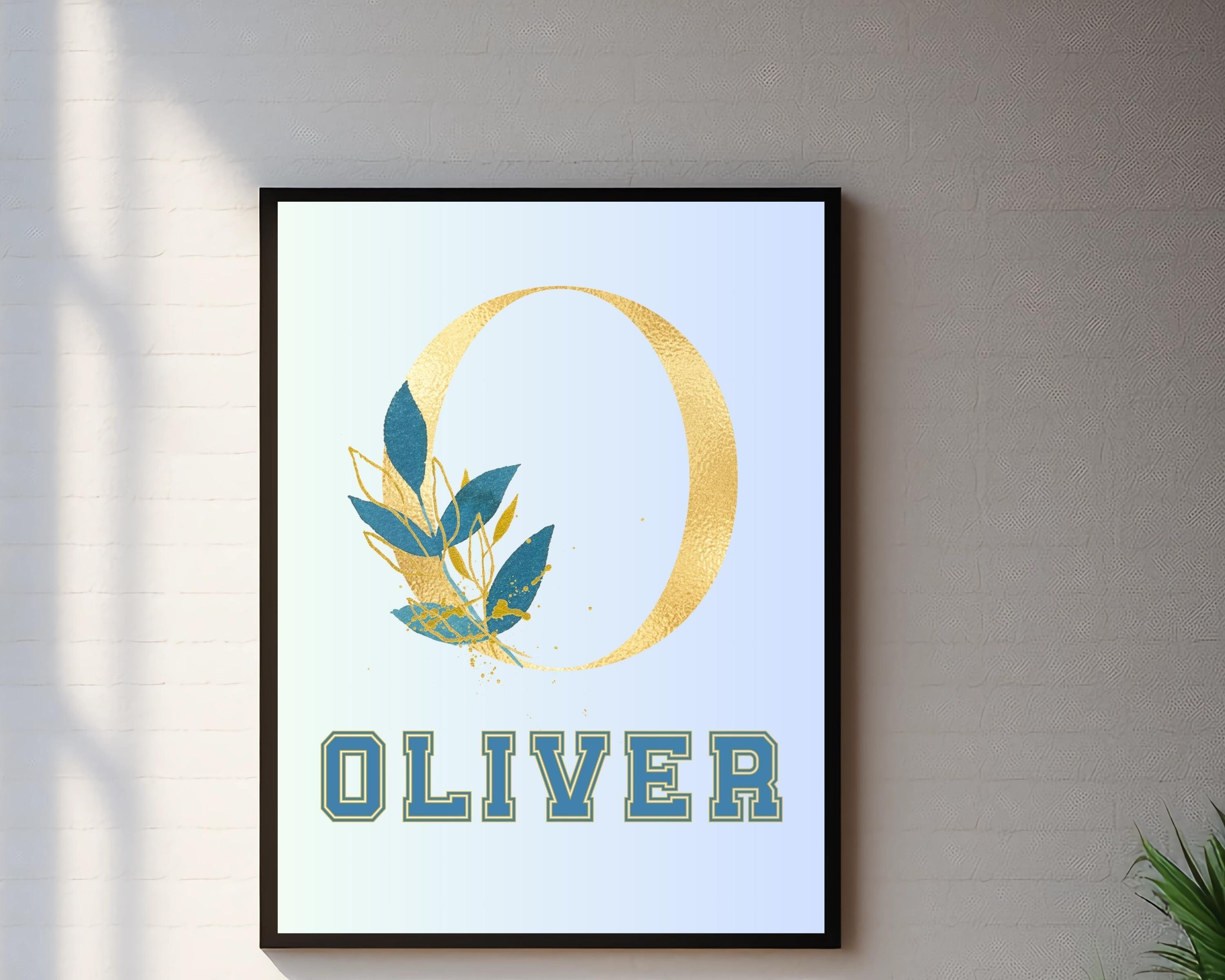 PERSONALIZED Oliver Baby Name Wall Art Printable Nursery Wall - Etsy