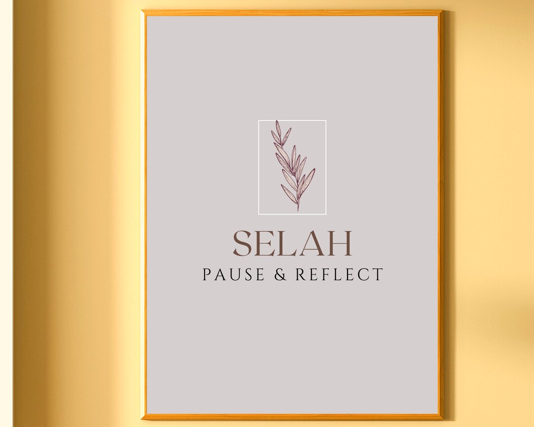 Selah Wall Art, Selah Psalms Print, Modern Christian Art, Modern ...