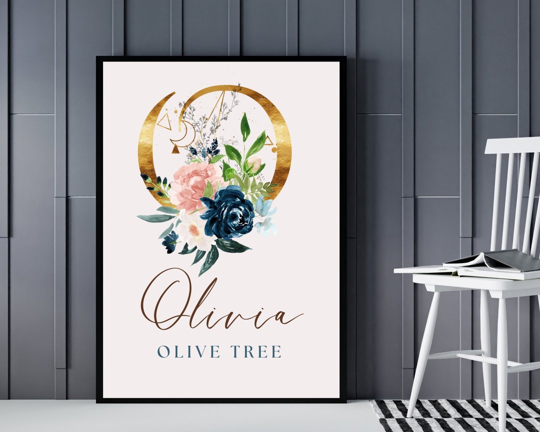 Custom Baby Name Sign With Meaning Customizable Olivia Name - Etsy