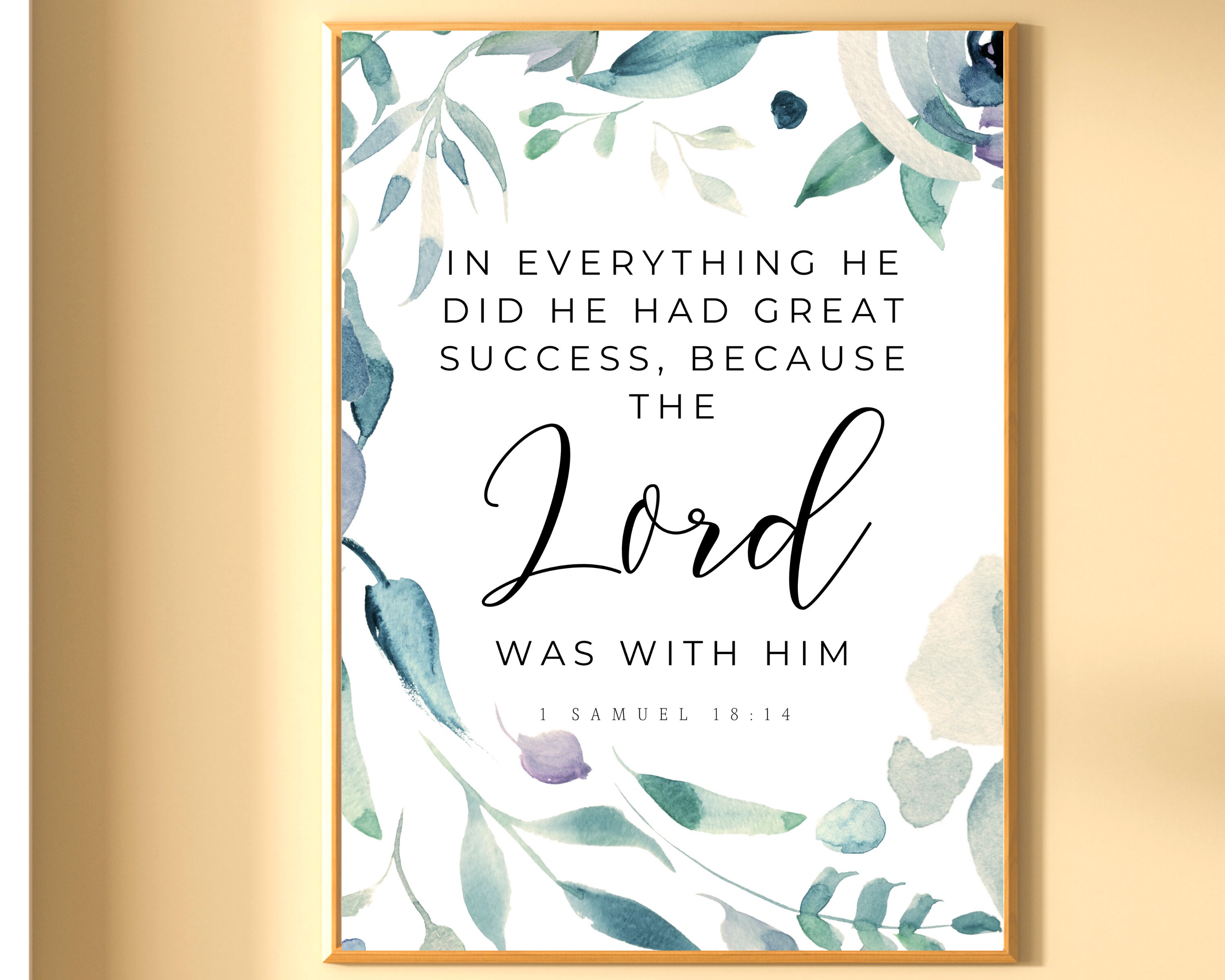 1 Samuel 18:14 in Everything He Did He Had Great Success - Etsy UK