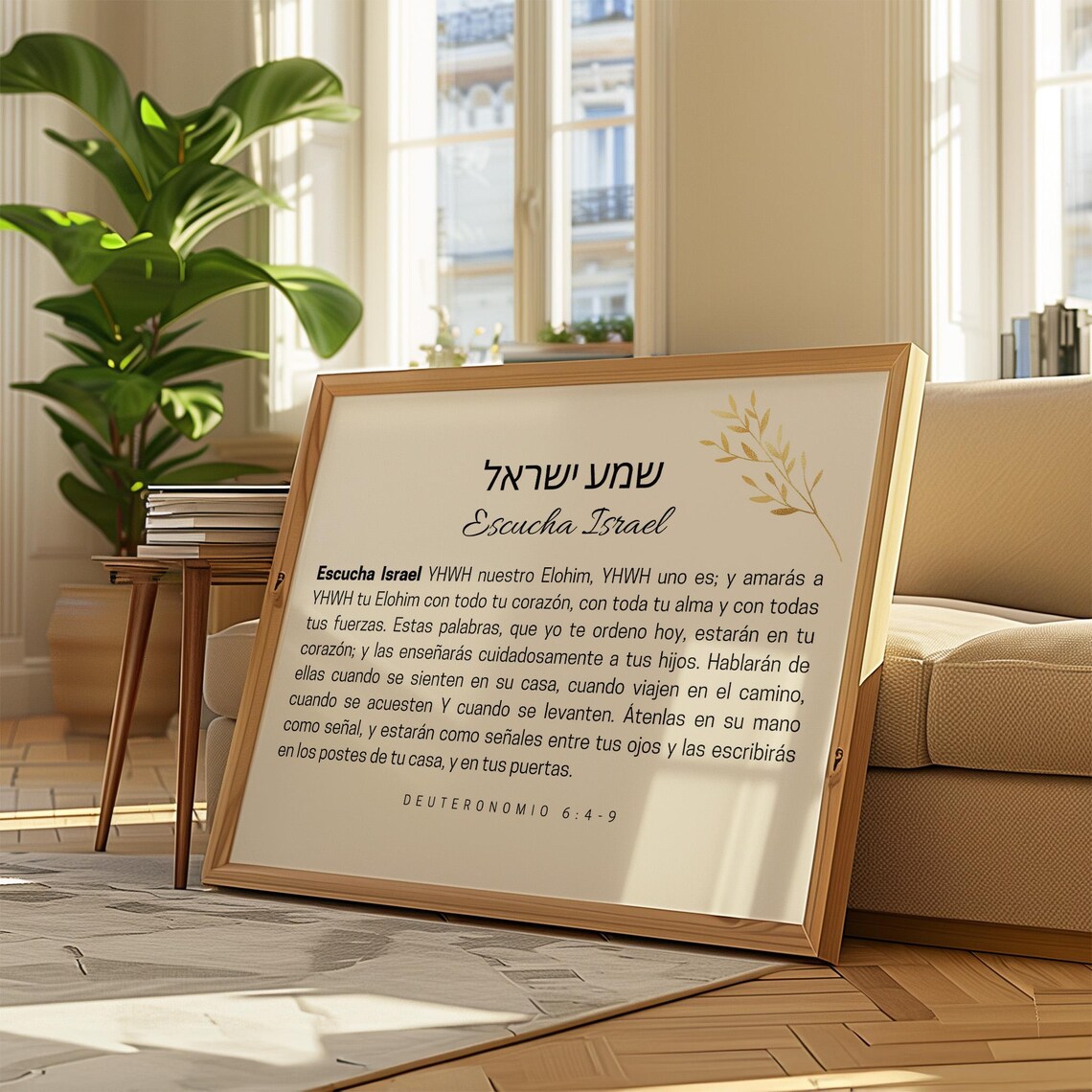 Shema Israel En Español Printable — Hebrew Scripture, Christian Wall ...