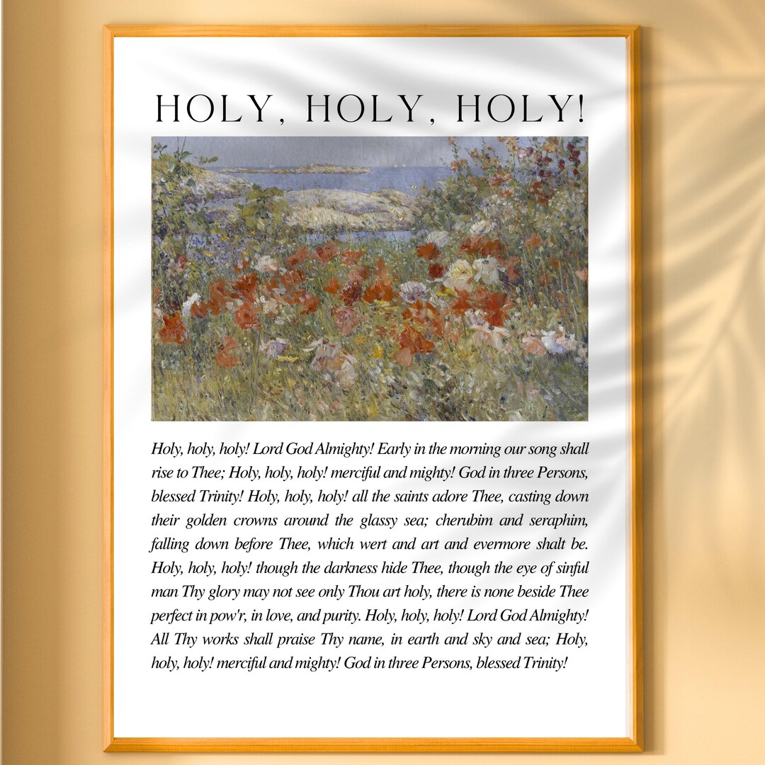 Christian Hymn Holy Holy Holy Vintage Printable Wall Art Digital ...