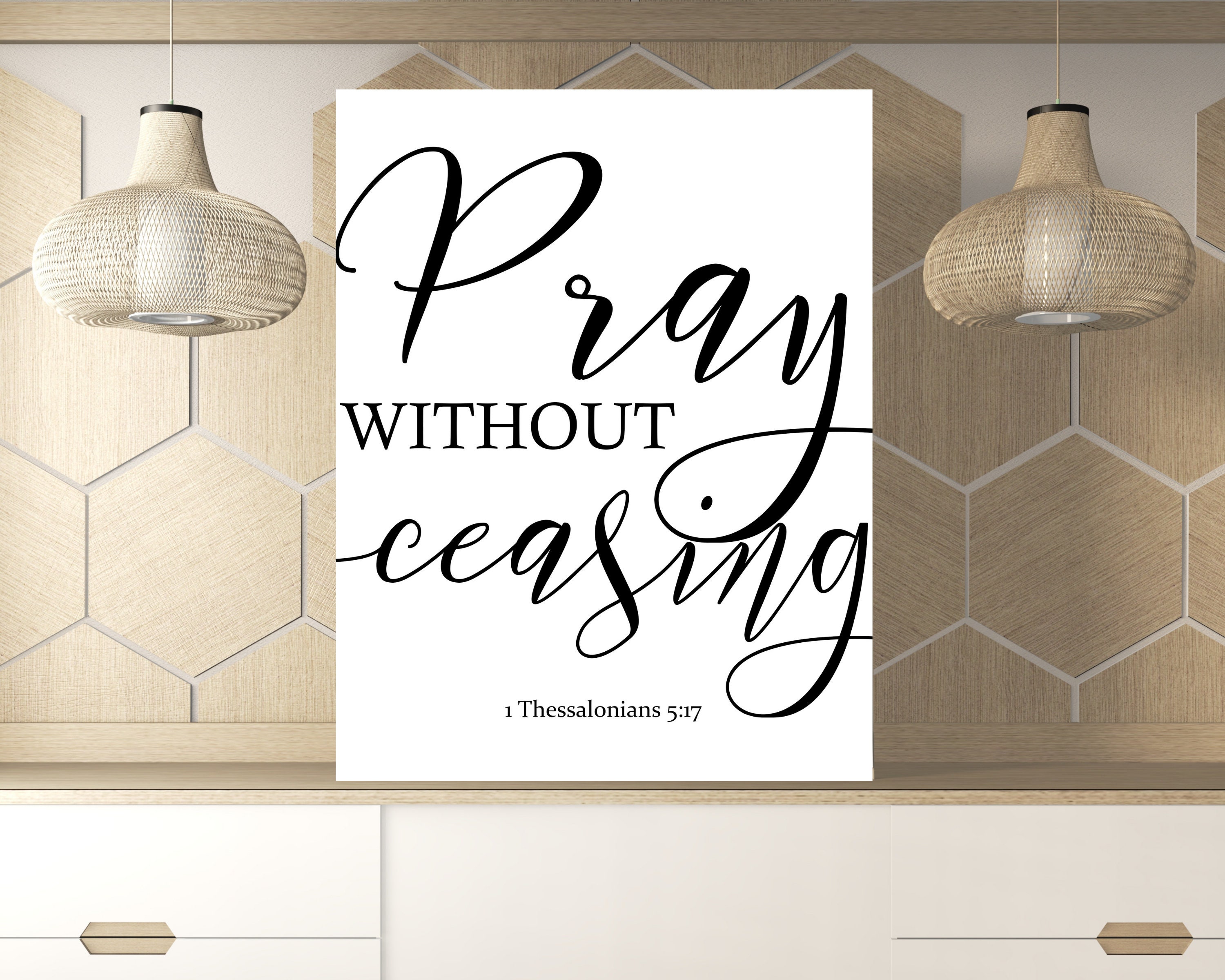 Pray Without Ceasing Scripture Wall Art 1thessalonians 5:17 - Etsy