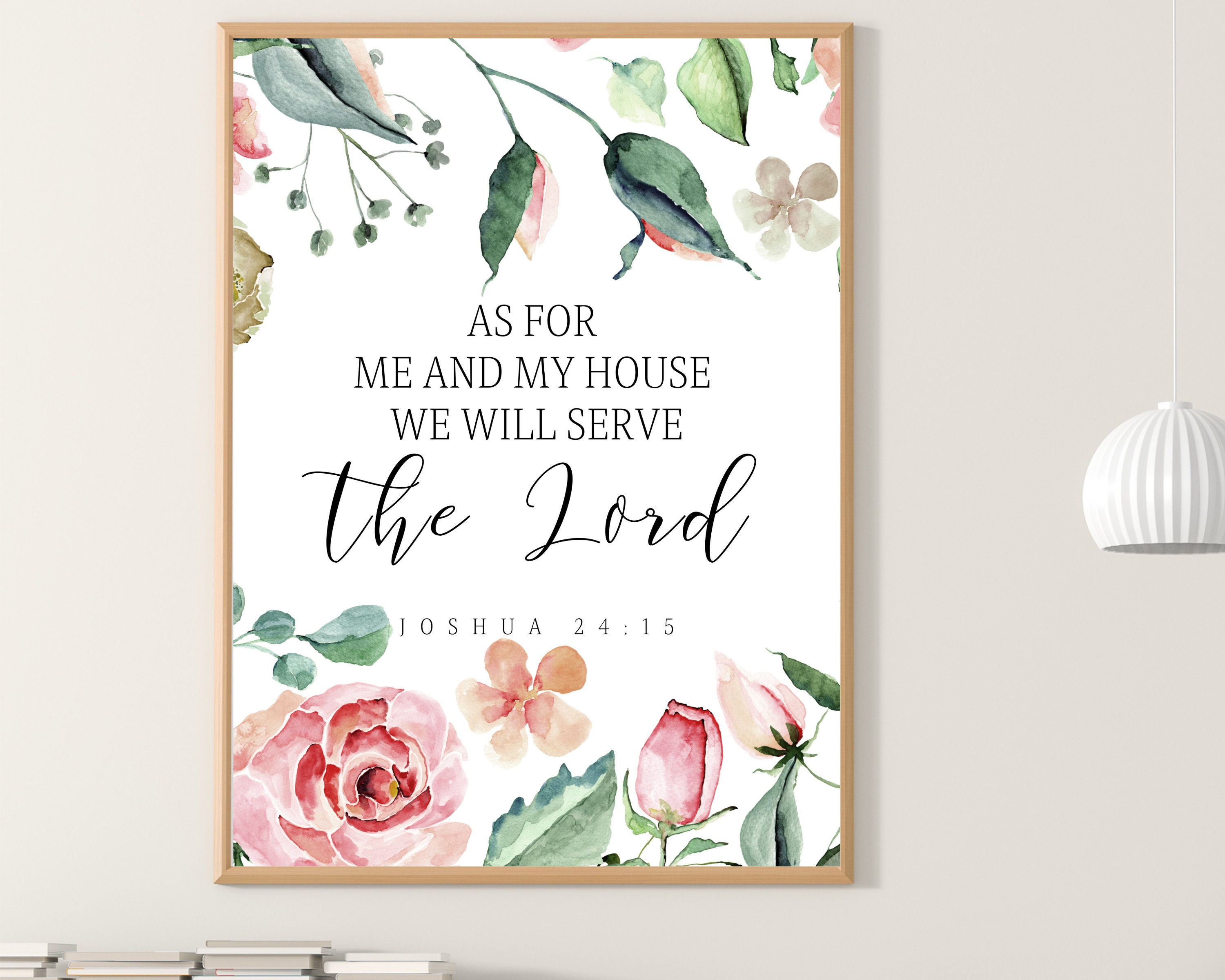 Joshua 24:15 Scripture Wall Art Bible Verse Wall Art Bible Verse ...