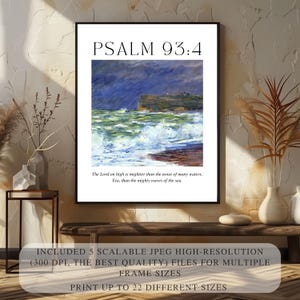 Psalm 93:4 Christian Wall Art Bible Verse Wall Decor Faith Based ...