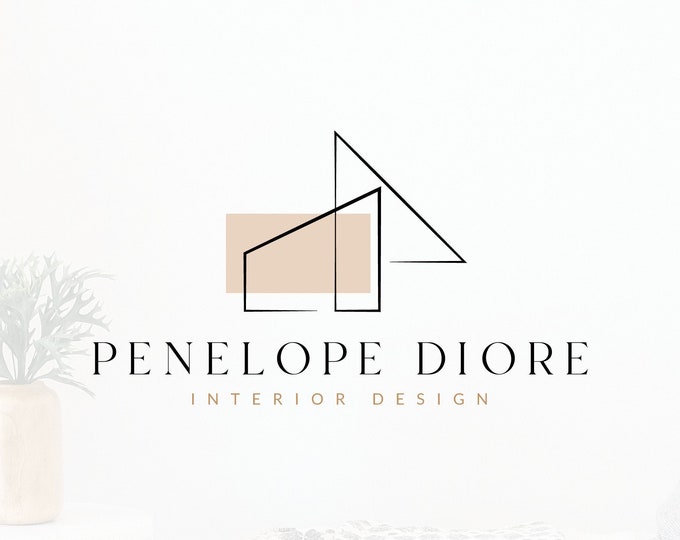 Interior Design Logo, Luxury Real Estate Logo, House Logo Design ...