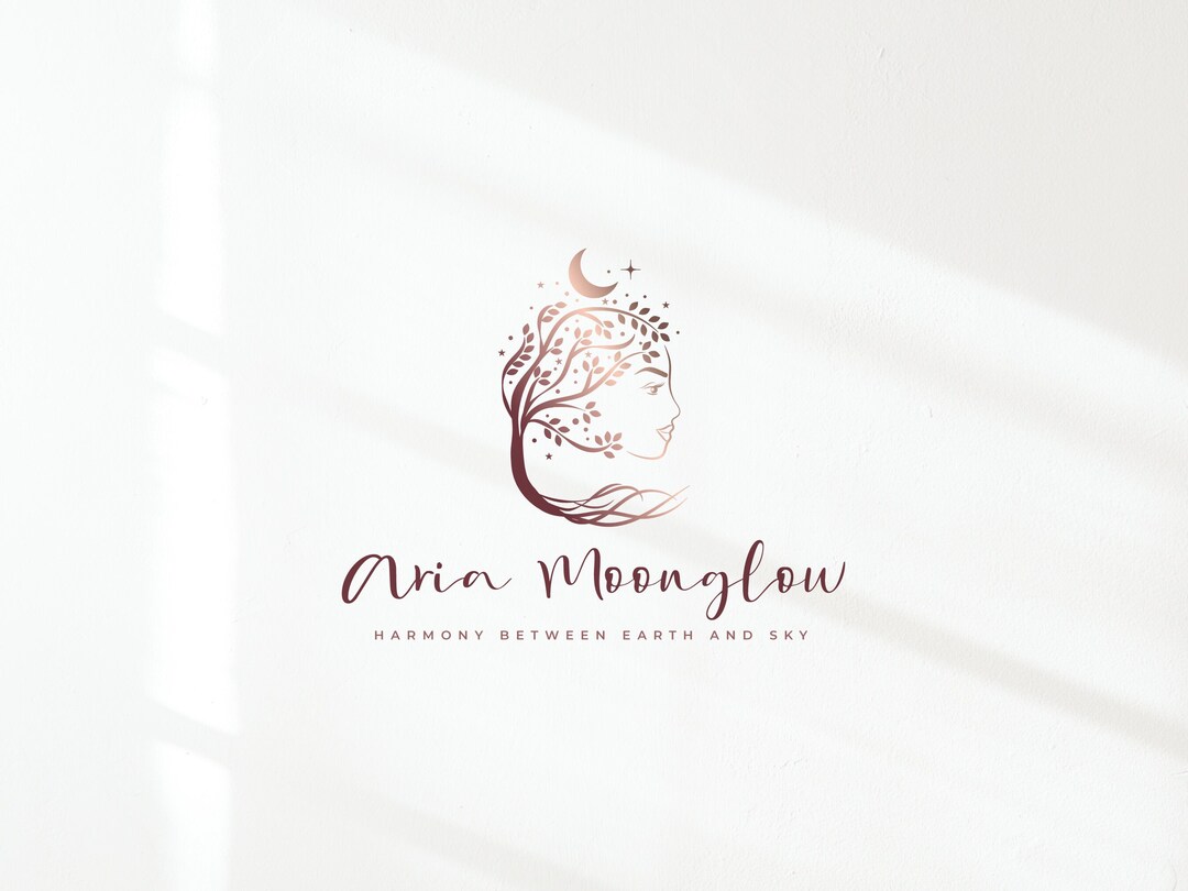 Tree and a Woman Logo, Magical Tree Logo, Goddess Logo, Nature Logo ...