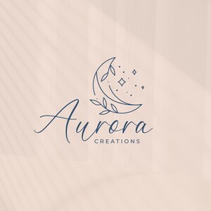 Magic Moon Logo, Minimal Celestial Logo, Spiritual Logo, Stars Logo ...