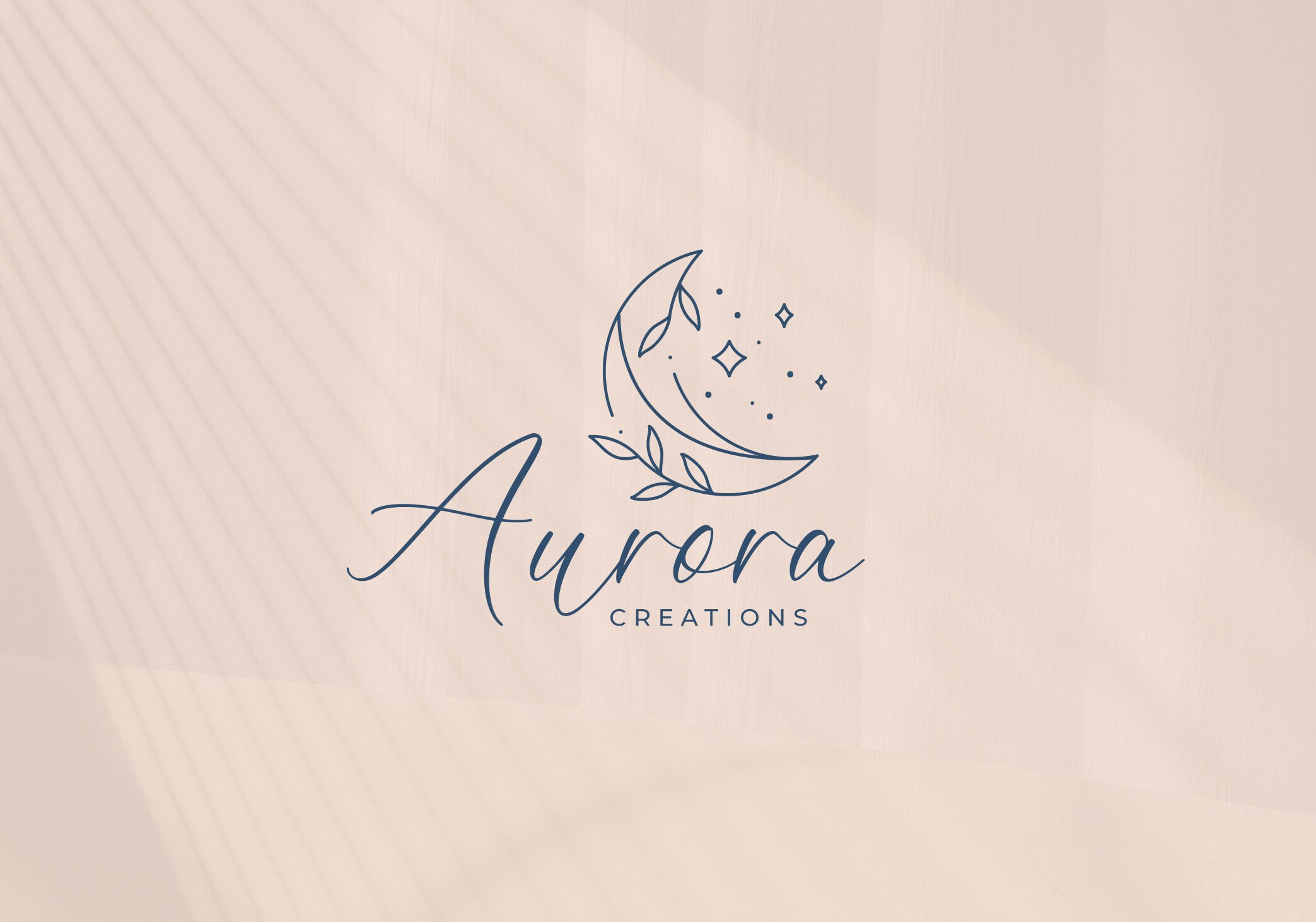 Magic Moon Logo Minimal Celestial Logo Spiritual Logo Stars - Etsy