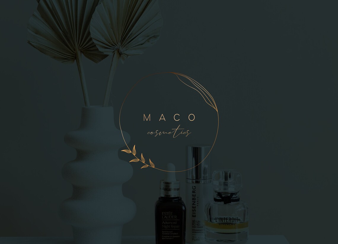 Organic Skincare Logo Modern Elegant Logo Leaf Logo Design | Etsy