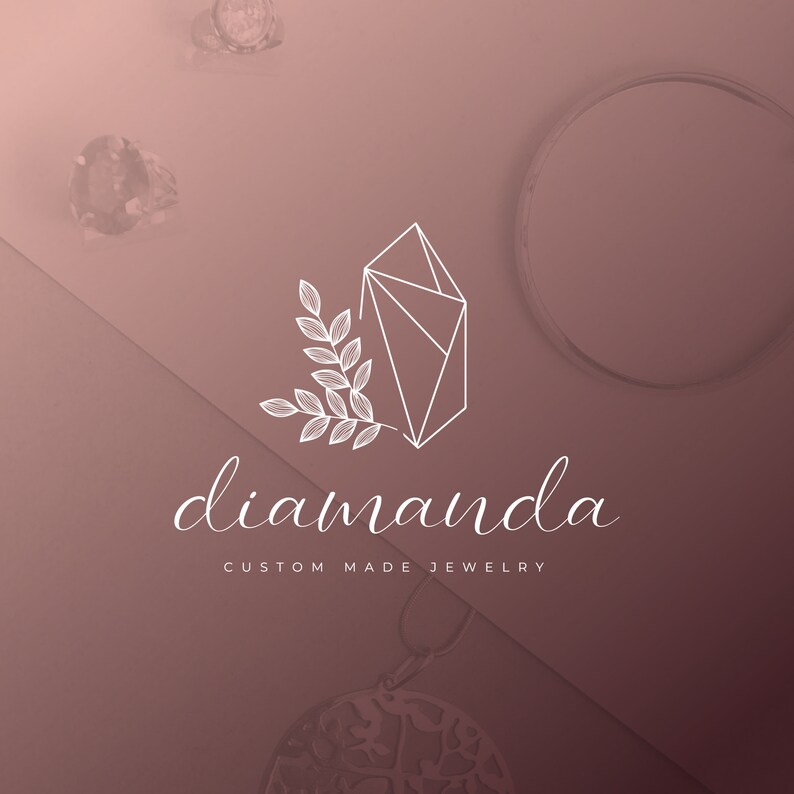 Crystal Logo,diamond Logo, Gem Logo,jewelry Logo, Boho, Mystic Logo ...