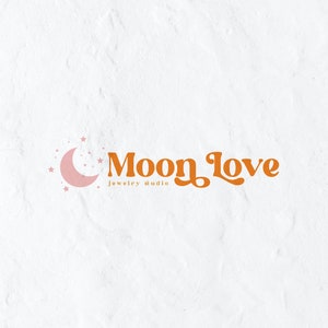 Moon Logo, Retro Logo, Vintage Logo, Cosmetic Logo, Spiritual Logo ...