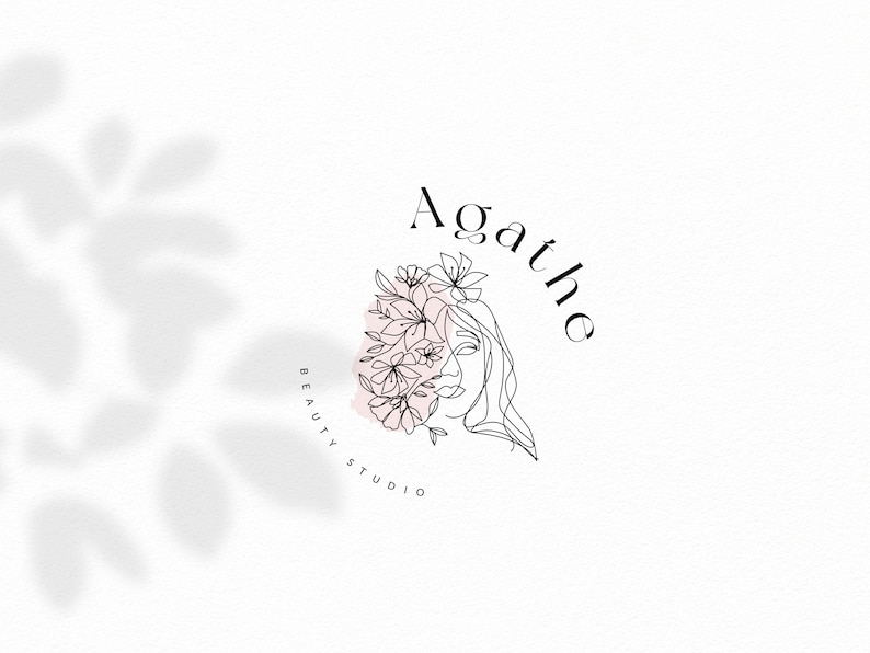 Woman Logo Flower Girl Logo Florist Logo Spa & Wellness - Etsy