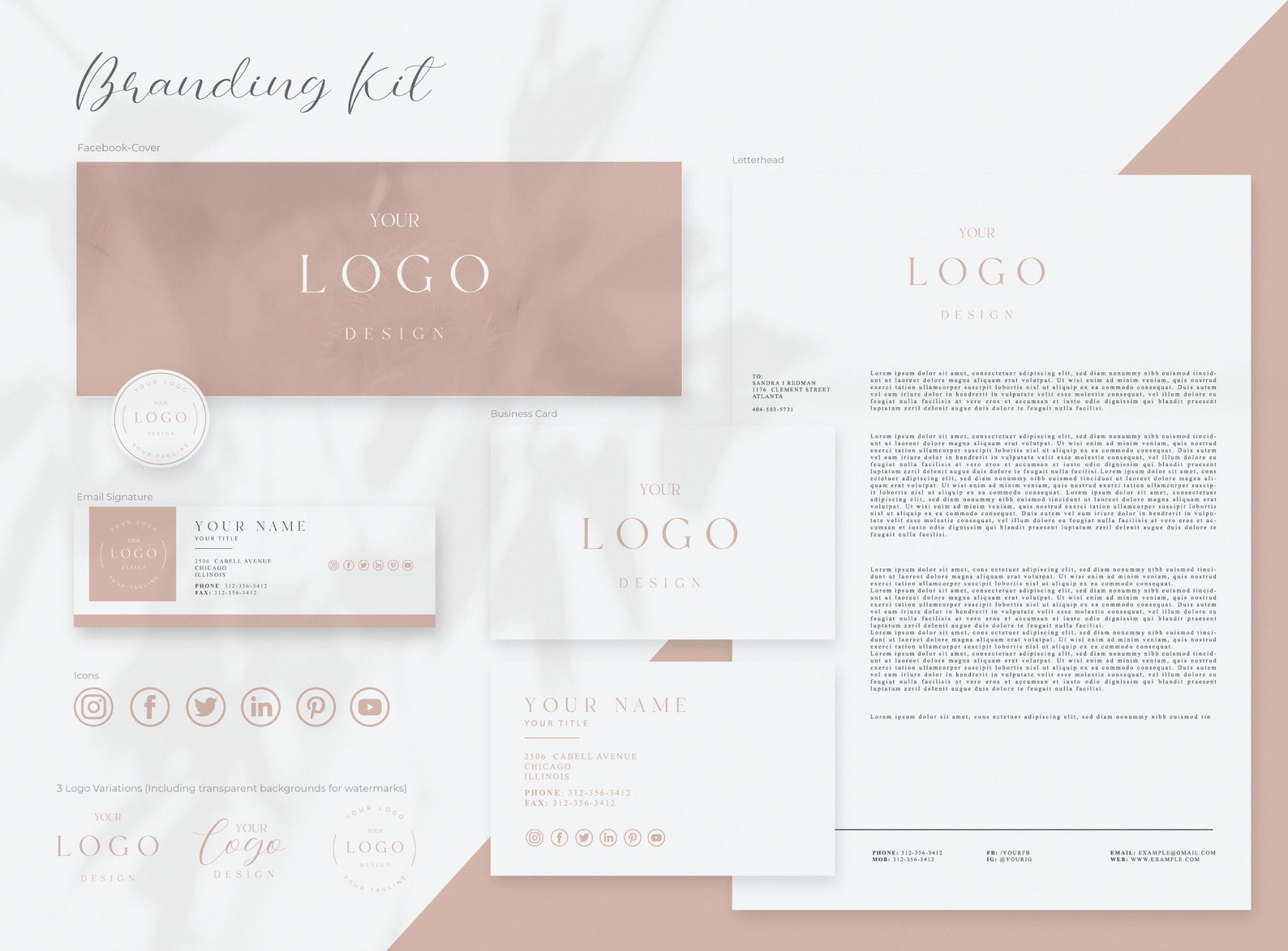 Monogram Logo Moon Logo Spiritual Logo Gold Letter Logo - Etsy