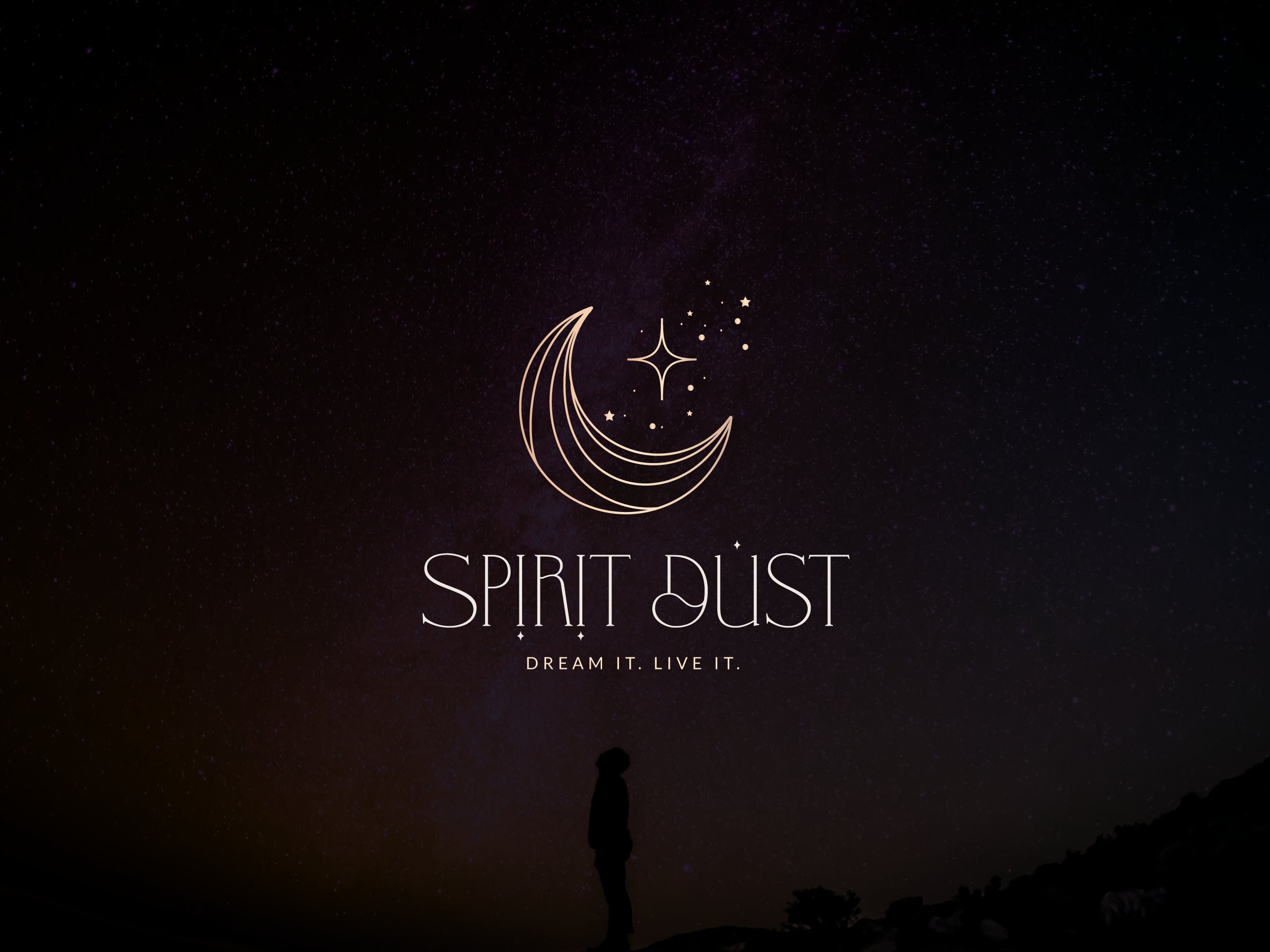Moon Logo Design, Spiritual Logo, Boho Logo, Mystical Logo, Minimal ...