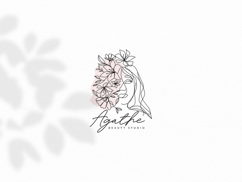 Woman Logo Flower Girl Logo Florist Logo Spa & Wellness - Etsy